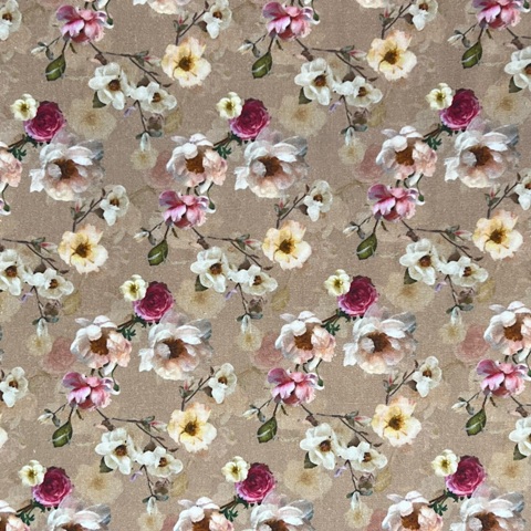 Quilting Fabric: Small Roses On Beige – Barcode # AK153 sold per 25 cm ...
